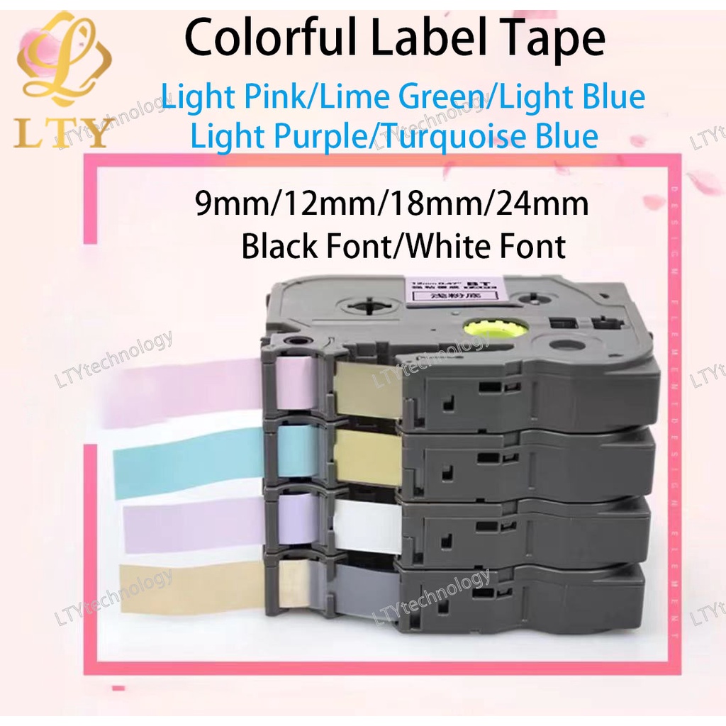 Colorful Label Tape Compatible for Brother P-Touch Label Maker | Shopee ...