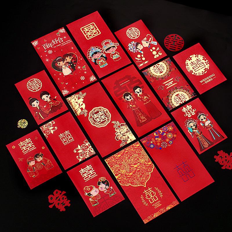 [SG] Wedding Red Packets (6pcs) | Congratulations | Best Wishes | Happy ...