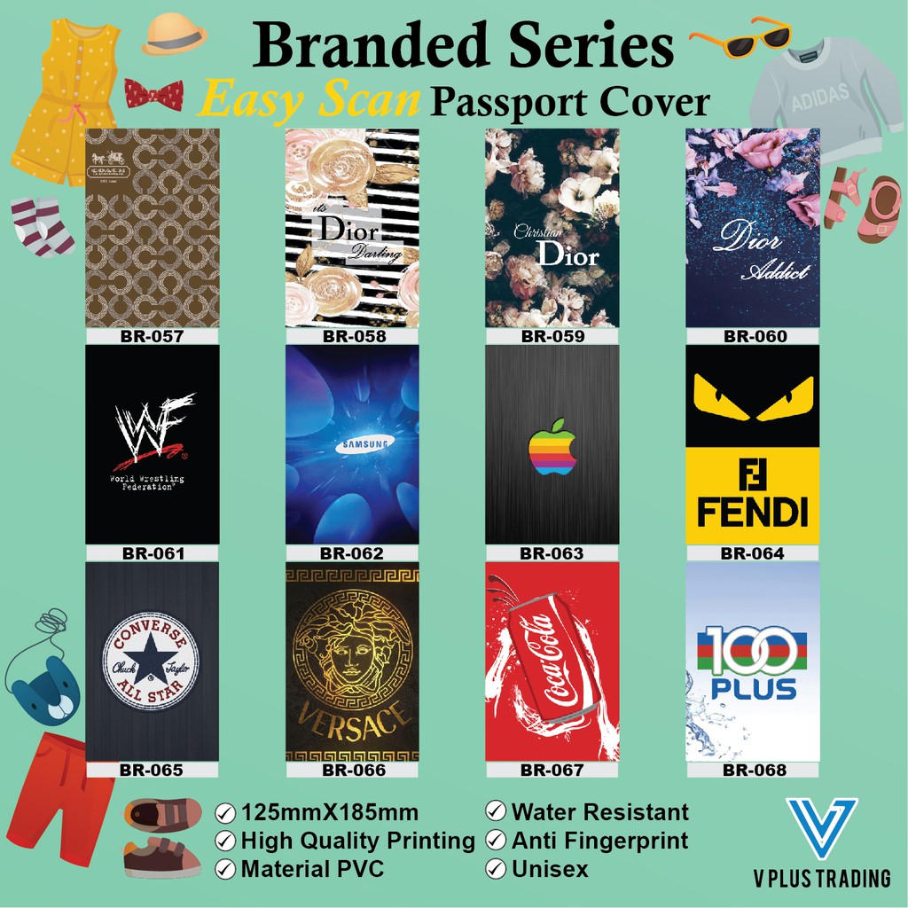 Passport Cover Branded Series ( BR-057 to BR-068 ) | Shopee Singapore