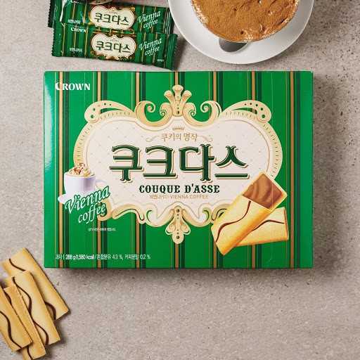 Crown Couque Dasse Vienna Coffee / White 128g 크라운 쿠크다스 비엔나 커피 / 화이트 ...