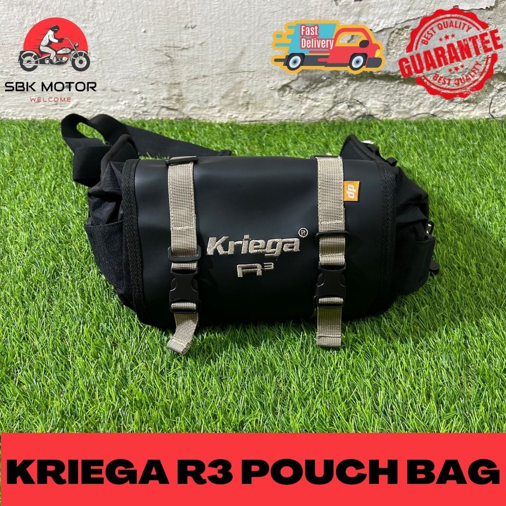 【SBK MOTOR】KRIEGA R3 Riding Pouch Bag | 100% Waterproof | Motor Waist ...