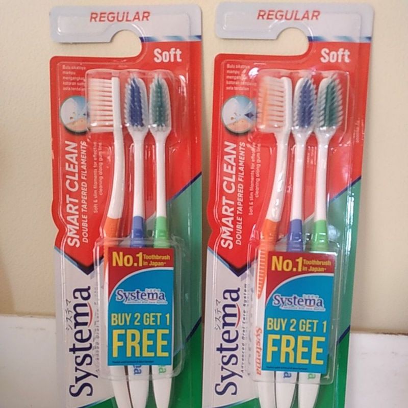 Systema smart clean toothbrush/3pecs | Shopee Singapore