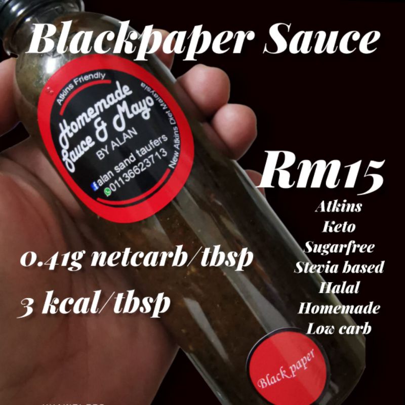 Blackpaper diet sos homemade sugarfree by alan(lulus fasa 1) | Shopee ...