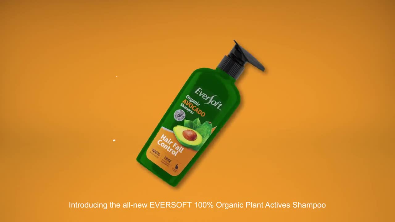 EVERSOFT Organic Olive Oil/Avocado/Aloe Vera/Icy Matcha Shampoo 480ml ...