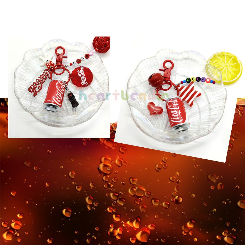 Customized Name Keychain / Charm Coca Cola Coke Beaded Gift Present DIY ...