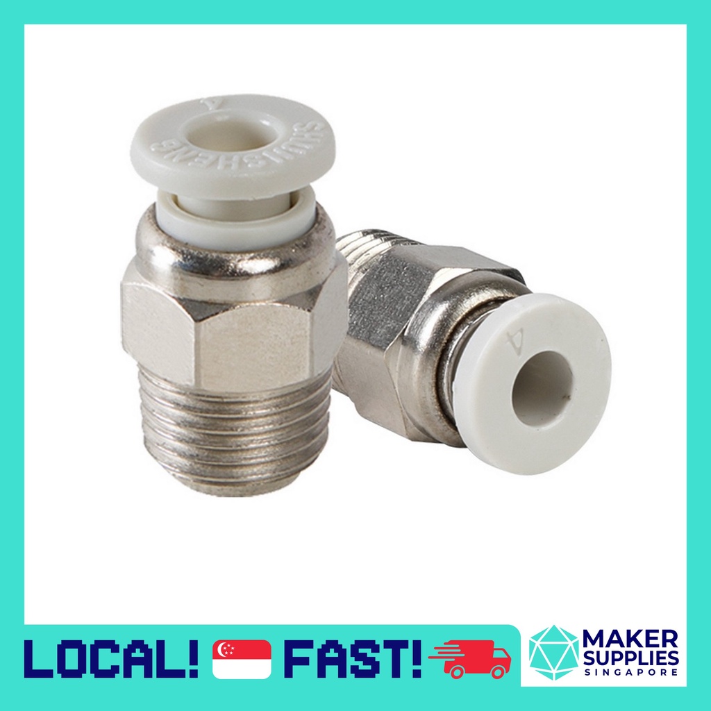 Creality Big Pneumatic Joint Connector for 3D Printer (Set of 2pcs) PC4 ...