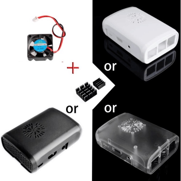 Raspberry Pi 3 3B 3B+ New!Pi Box ABS case with Fan module for Raspberry Pi model b plus+ 2PCS ...