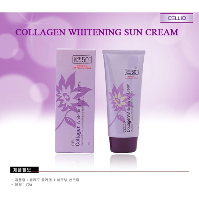 Korean Cellio SPF 50PA+ sunscreen - 70ml | Shopee Singapore