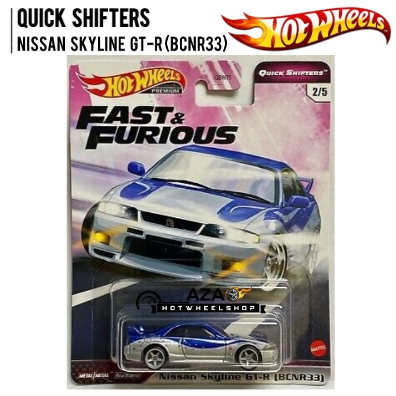 Hot Wheels Nissan Skyline GT R33 GT-R 33 Fast and Furious Quick ...
