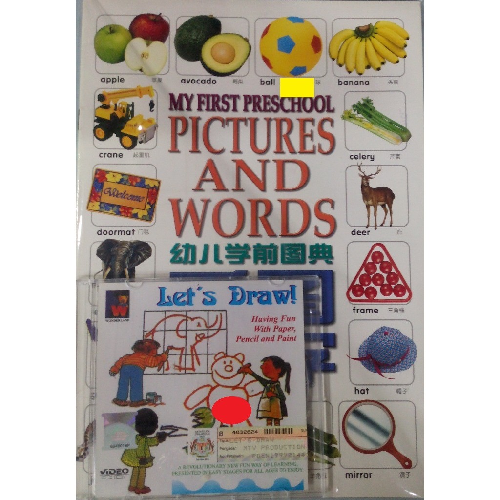 My First Preschool Pictures And Words 幼儿学前图典 VCD With Book | Shopee ...