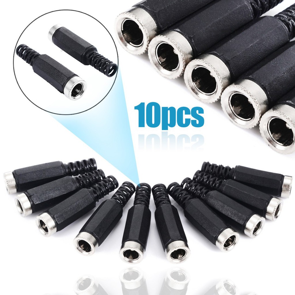 Shiyin 10pcs Male / Female DC Power Jack Plugs Socket Adapter Connector ...