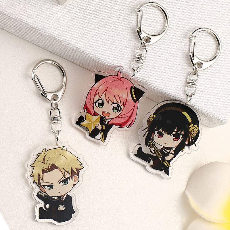 SPY FAMILY Anime New Keychain Figures Cosplay Loid Forger Anya Forger ...
