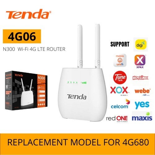 TENDA 4G06 4G680 4G09 4G180 4G185 4G LTE Wireless WiFi Modem Router SIM ...