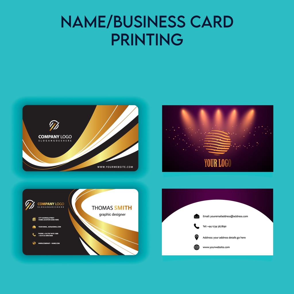 Affordable Custom Name Card Business Card Printing 100pcs per Box ...