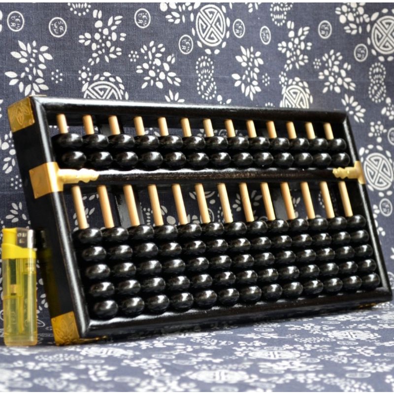 Sempoa Kayu Wood Abacus Wooden Abacus Old-fashioned Black Antique Large ...