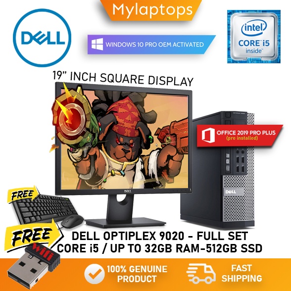 DELL OPTIPLEX 9020 SFF WITH 19'' INCH DELL MONITOR - FULL SET [CORE I5 ...