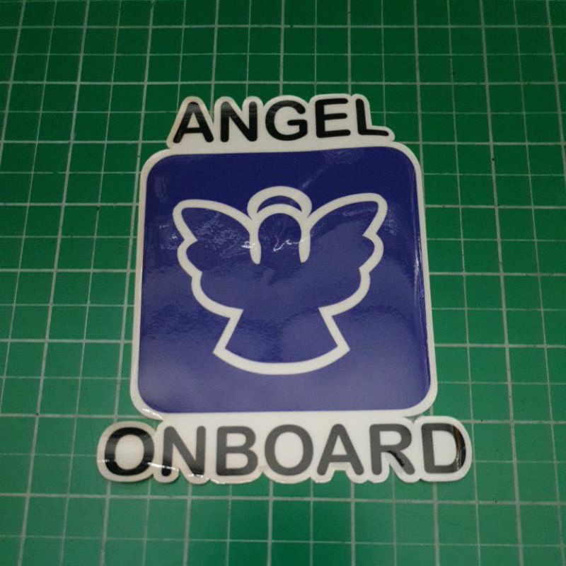 Static Cling decal "Angel On Board" (Blue) | Shopee Singapore
