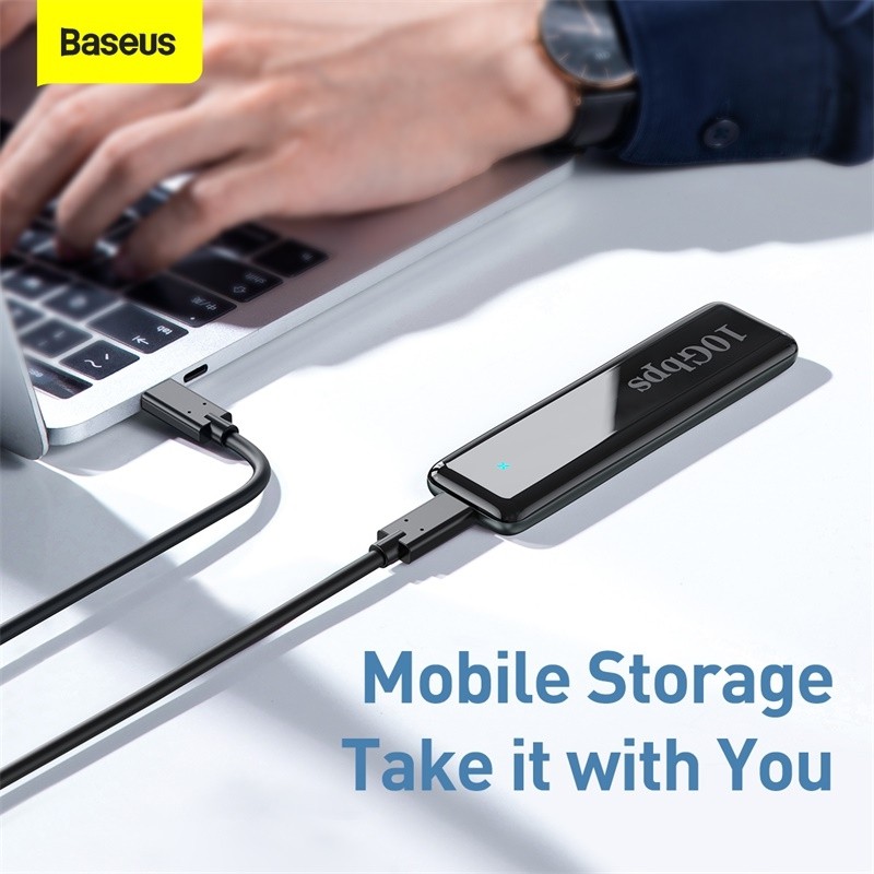 Baseus M2 SSD Case M.2 to USB Type C 3.1 Gen2 NVME Enclosure SSD Hard ...