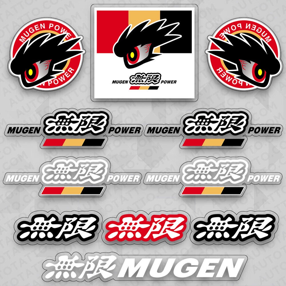 Honda 無限 Mugen Power Medal Sport Car Logo Sticker Vinyl Decal Stripe ...