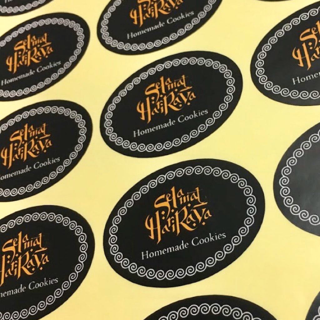 Hari Raya Homemade Cookies Oval 15/24/35pc Stickers Personalised ...