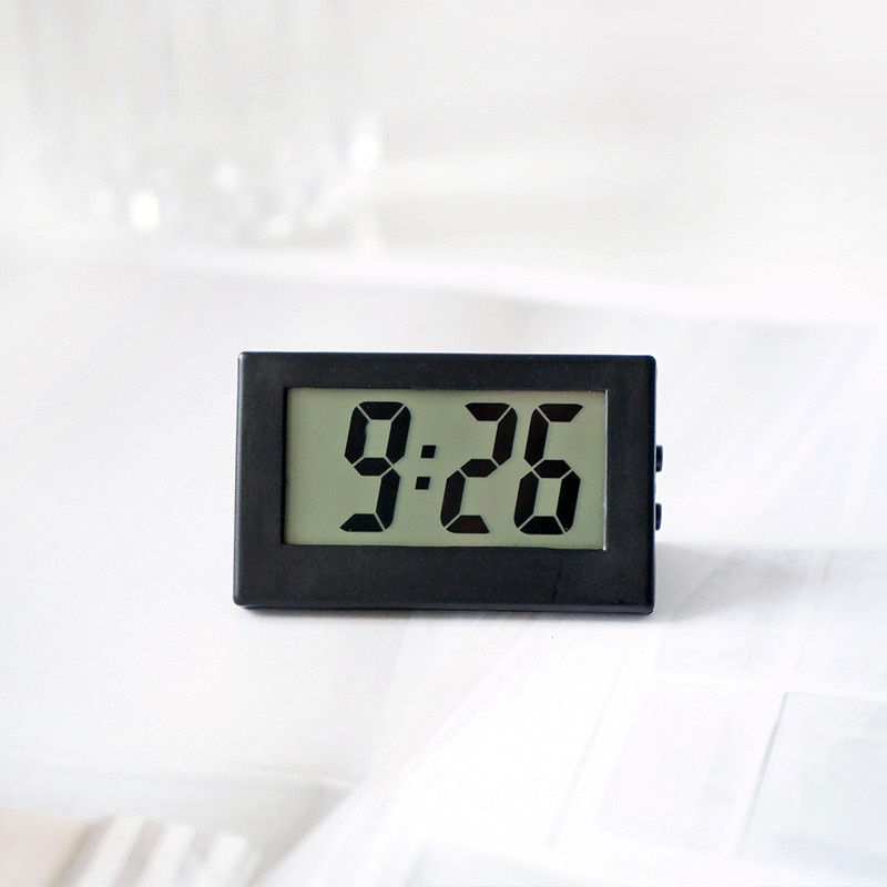 Mini LCD Clock Desktop Small Table Clock Portable Simple Digital Clock ...