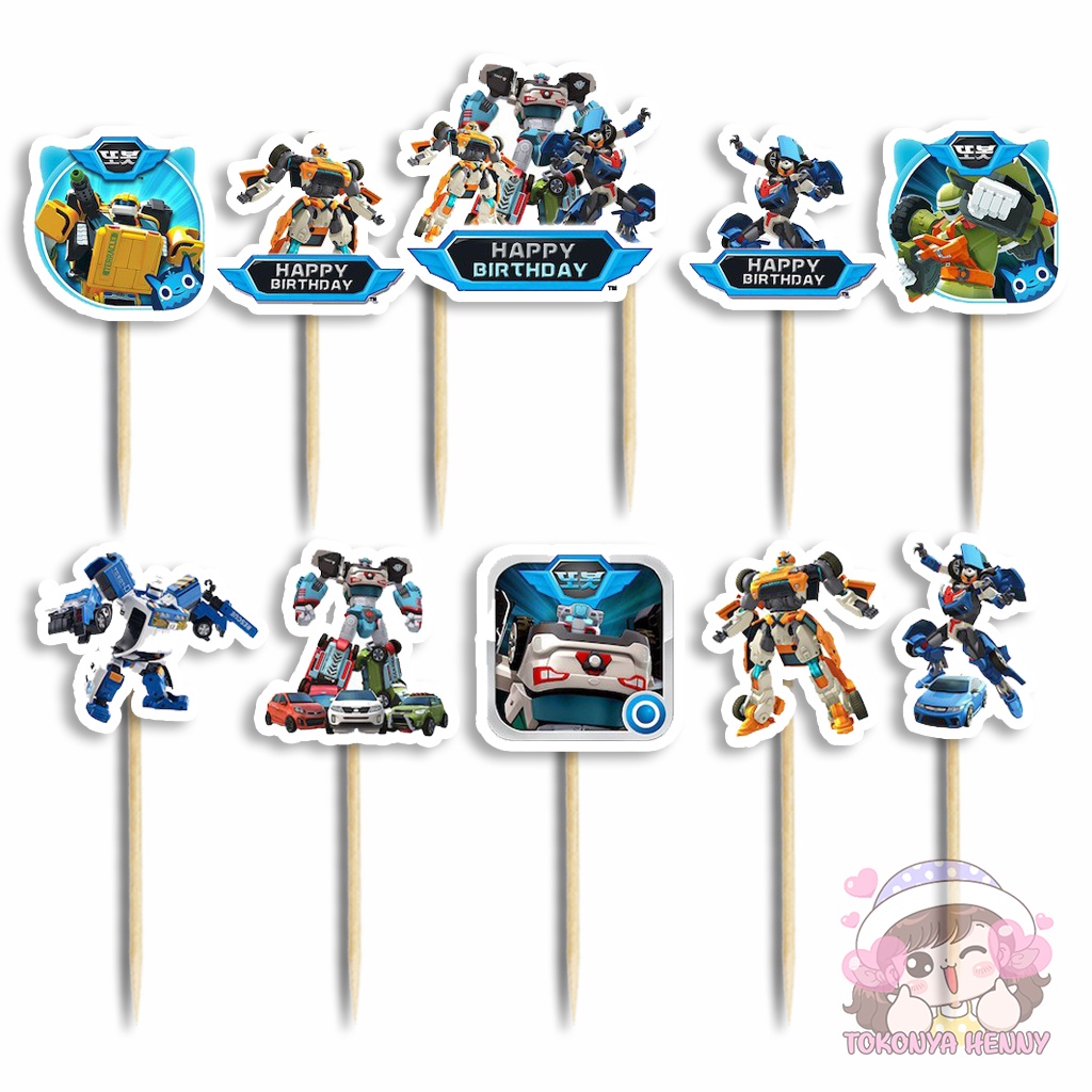 Tobot Character Birthday Cake Topper Shopee Singapore