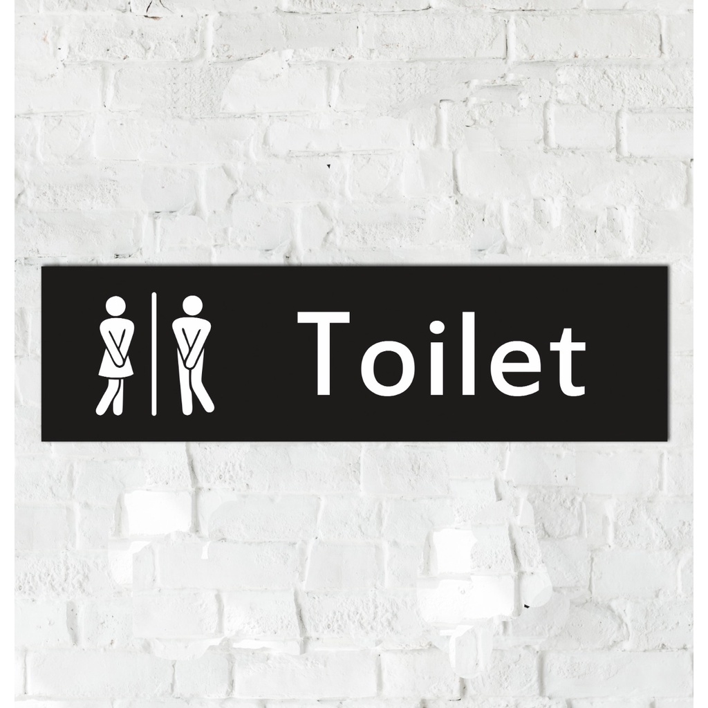 Acrylic Toilet Sign | Wc Sign Board Rest room | Sign Painted Toilet ...