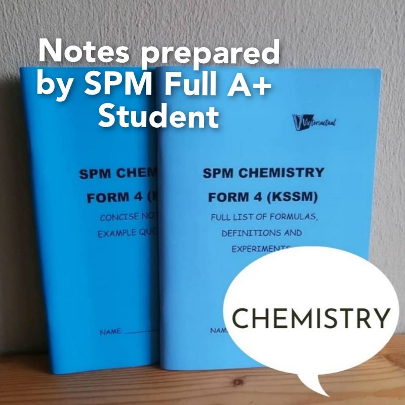 A+ SPM KSSM 2024 Chemistry Notes Definitions Experiments Form 4 and 5 ...
