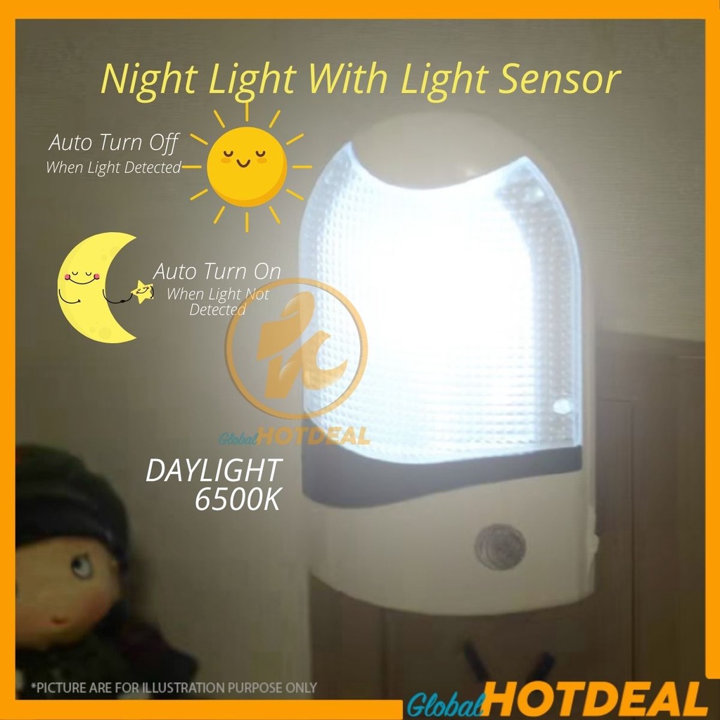QL Plug in Night Light, Dimmable Mini LED Night Lights with Auto Sensor ...