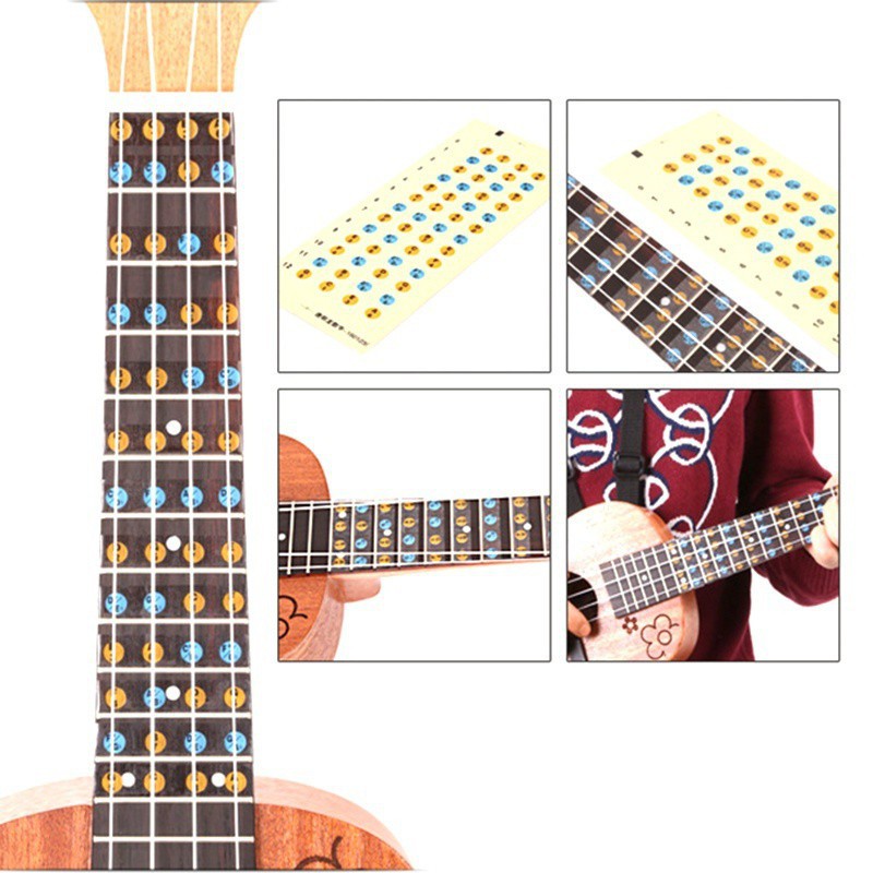 Ukulele Fretboard Scale Sticker Fingerboard Note Label Fret Stickers ...