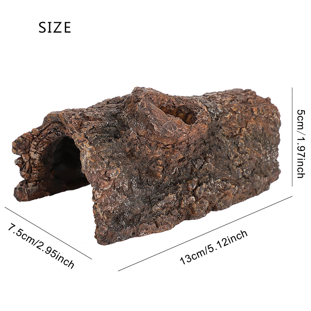 Simulation Resin Tree Bark Amphibians Reptile Hide Cave Landscape for ...