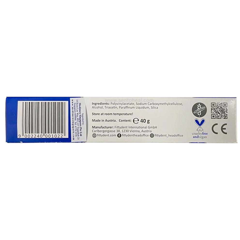 Fitty Dent Dentures Adhesive Super Waterproof 40g - fittydent Zinc-free ...