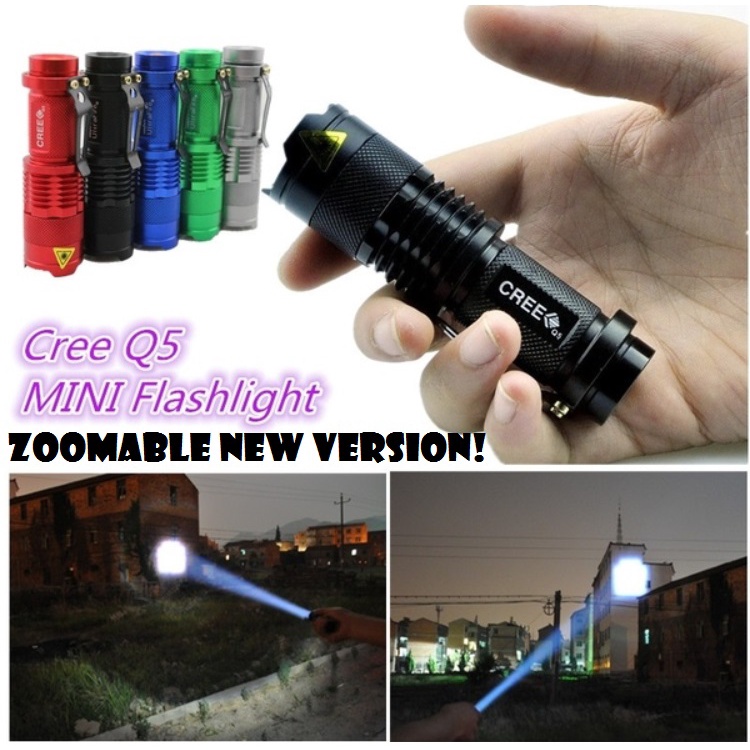 Good Quality LED Torchlight MINI CREE-Q5 / XML-T6 Zoomable Torchlight ...