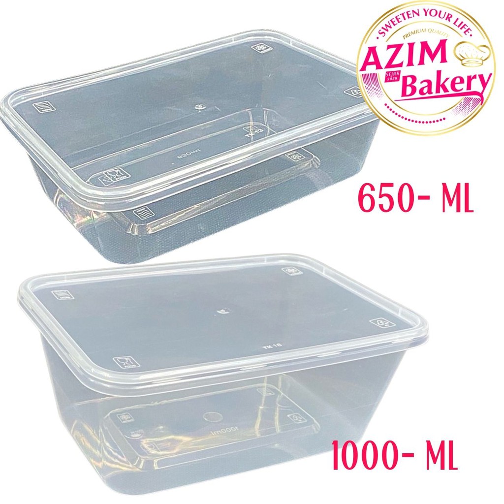Rectangular Plastic Box | AST- 650ML | AST- 1000ML 50PCS , Lunch Box ...