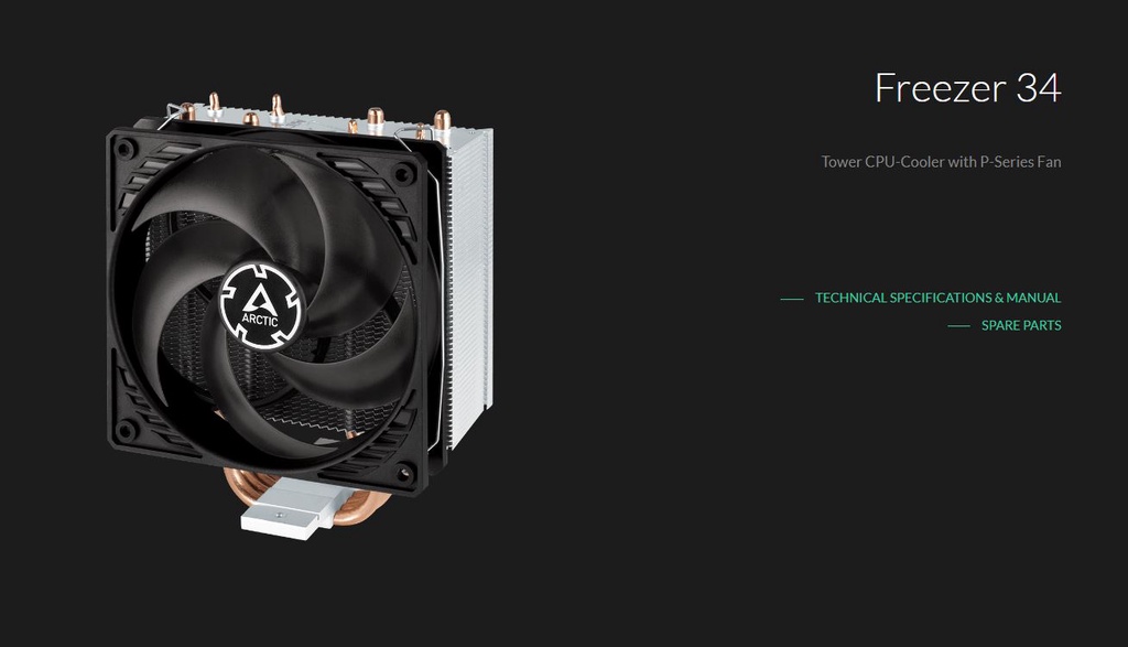ARCTIC FREEZER 34 CPU AIR COOLER (6 Years Warranty By Tech Dynamic Pte Ltd) | Shopee Singapore