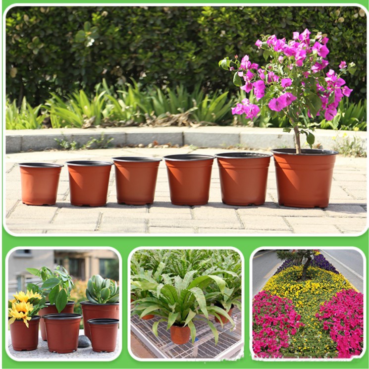 Small Size Plastic Flower Pot Mini Plant Pots Desktop Potted Soft ...