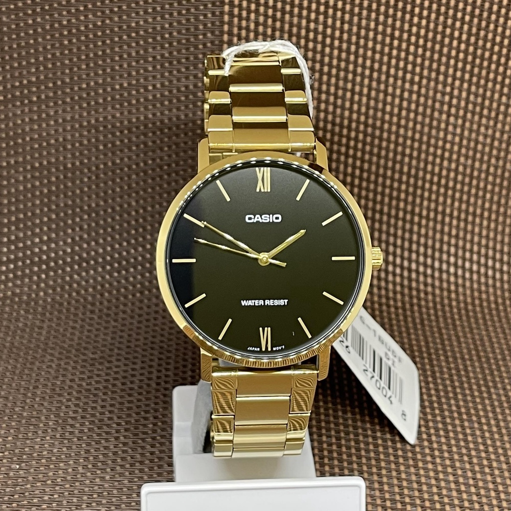 Casio MTP-VT01G-1B Analog Gold-tone Stainless Steel Band Men's Dress ...