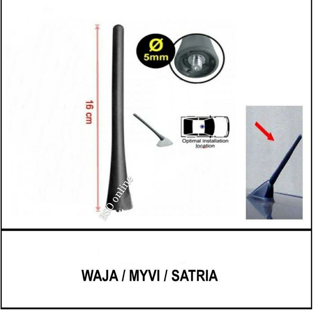 Car Roof Radio Antenna Pole Mast Perodua Myvi Old Alza Proton Waja Persona | Shopee Singapore