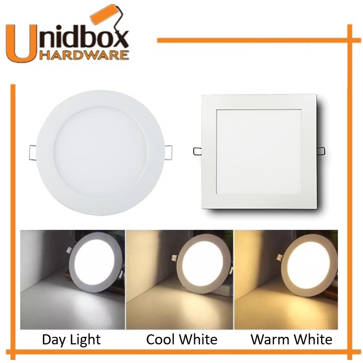 Slim LED square downlight panel light round panel light 6W/9W/12W/18W ...