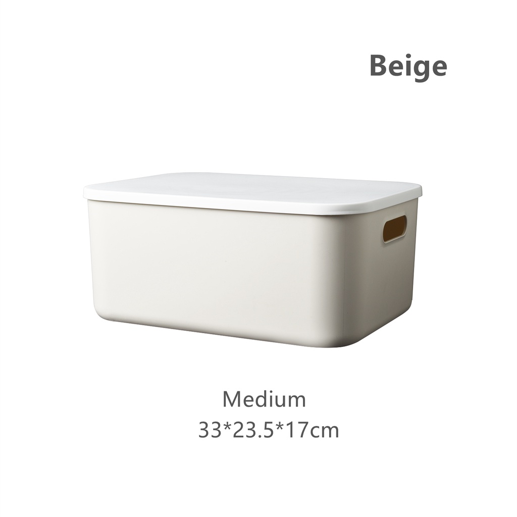 IMP HOUSE Japan Minimalist Stackable Plastic Storage Box with Lid Home ...