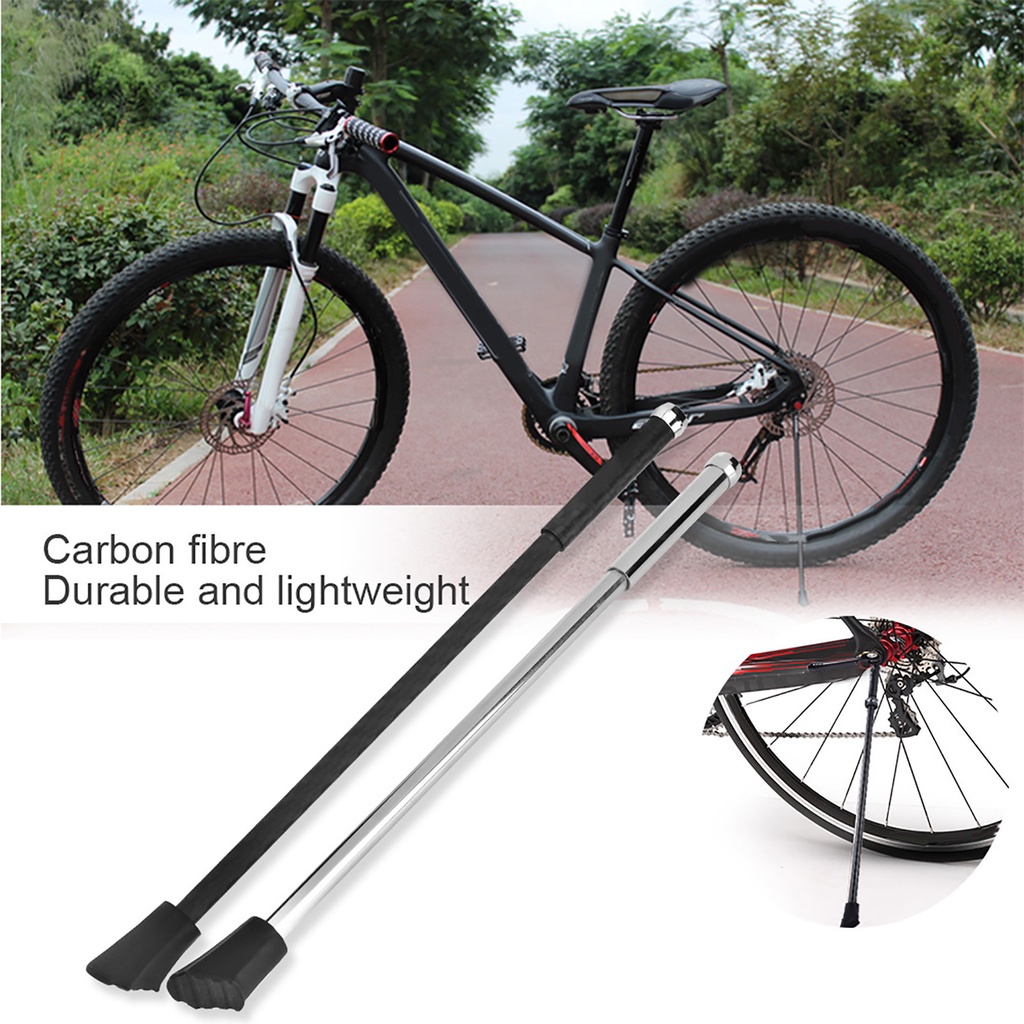 Bike Kickstand Carbon Fiber Steel Parking Prop Foot Side Stick Stand ...