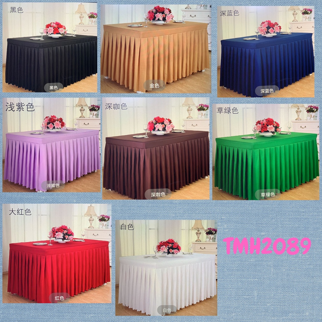 {TMH2089} FULL COVER ~JC / PQ Gred AAA~ Alas Meja Banquet / Skirting ...