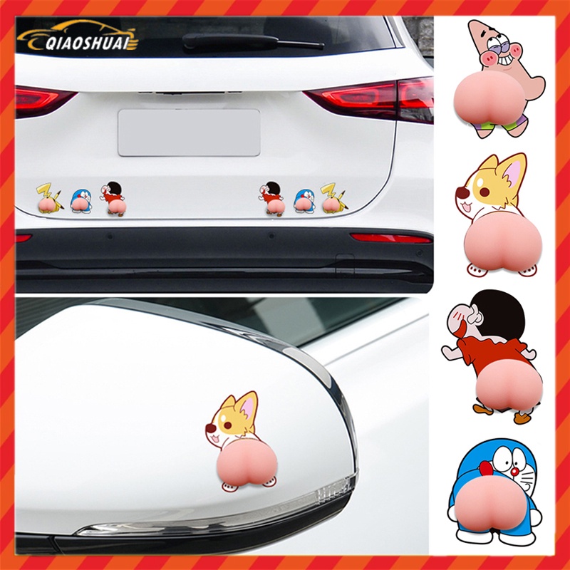 3D Car Sticker Car Door Collision Avoidance Sticker Cartoons ...
