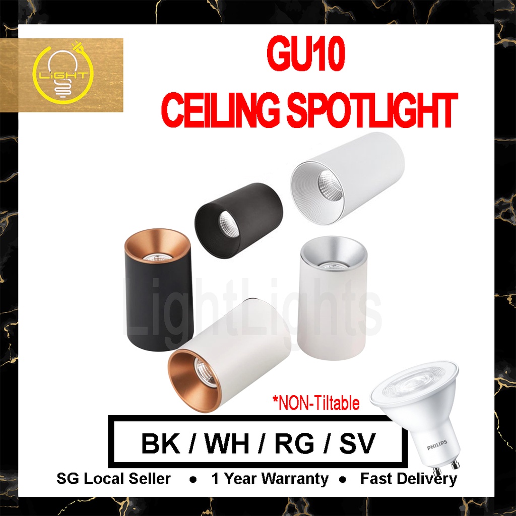 LED Downlight Fitting GU10 Bulb Spotlight Lighting Ceiling Mounted ...