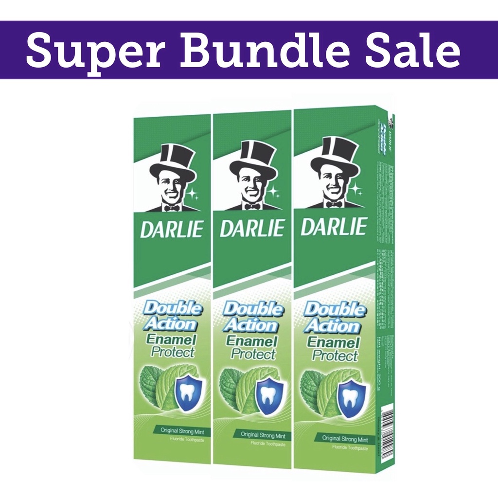 Bundle of 3 Darlie Double Action Enamel Protect Fluoride Toothpaste ...