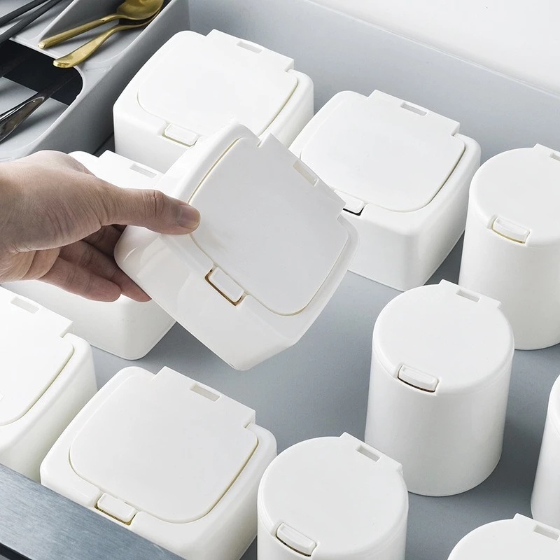 Universal Portable Makeup Cotton Swab Storage Box Stackable Pop-up ...