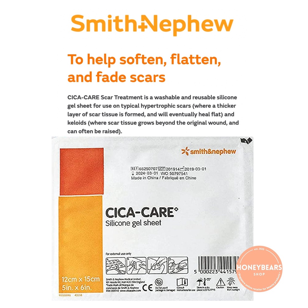 CICA-CARE Self-Adhesive Silicone Gel Sheet | Hypertrophic/Keloid Scar ...