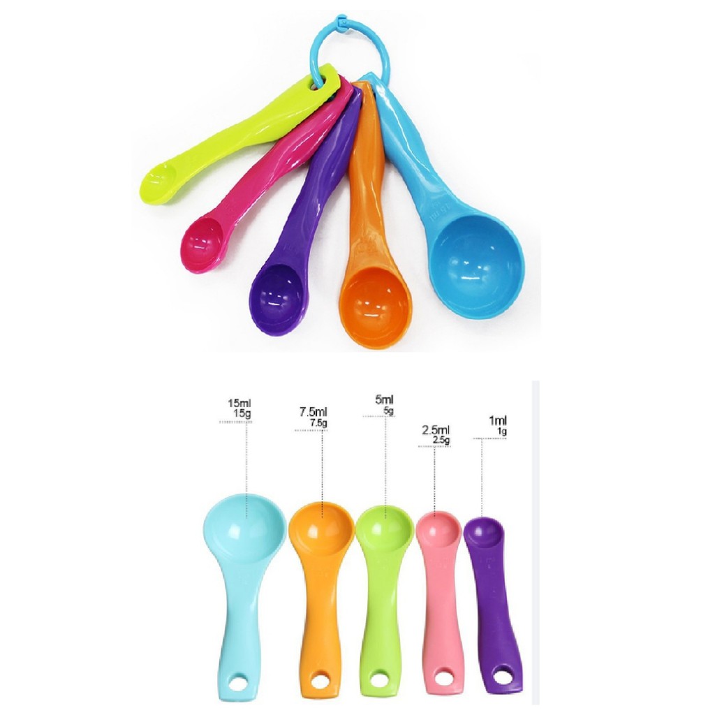 Plastic measuring spoon set, kitchen utensils, measuring spices, fish ...