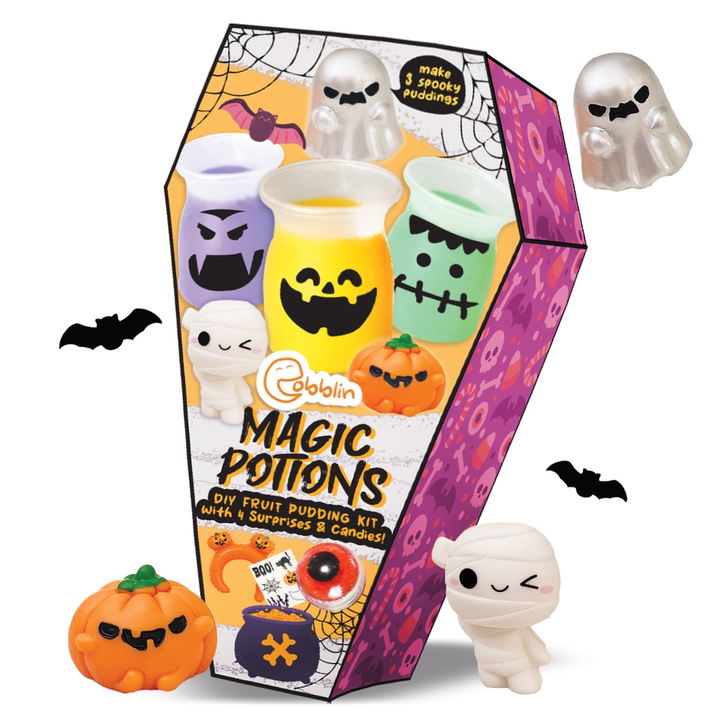 Gobblin Club DIY Halloween Magic Potions Fruit Pudding Kit + Blind Bag ...