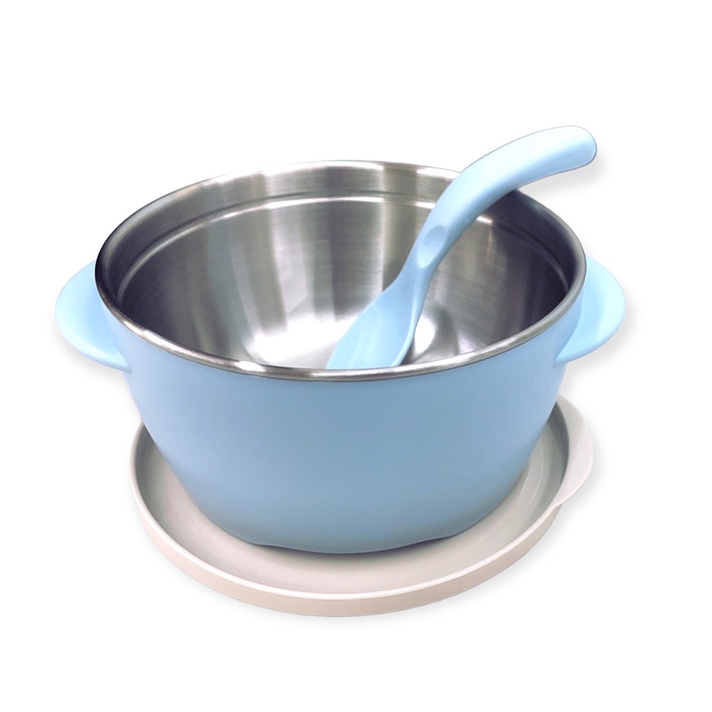 Japan Richell TLI Double Detachable Stainless Steel Bowl (With Lid ...